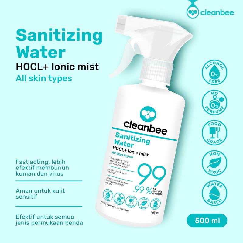 HOCL Food Grade Sanitizing water for All Skin Types 500 mL Cleanbee - Shop | Tokopedia
