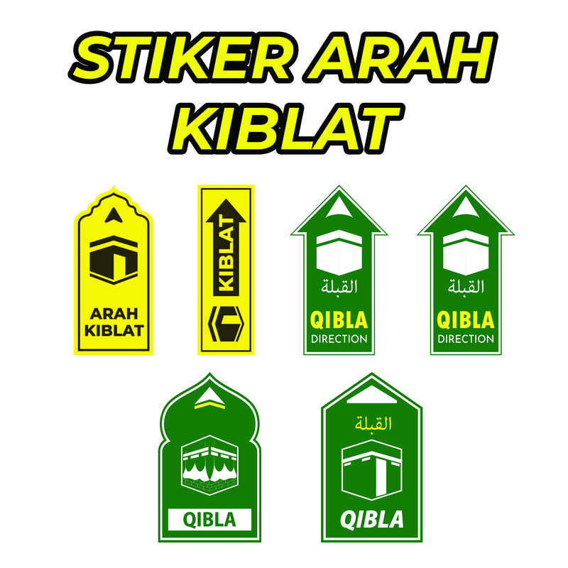Sticker Arah Kiblat / Kiblat Arrow / Kiblat Sign for Homesta - TikTok ...