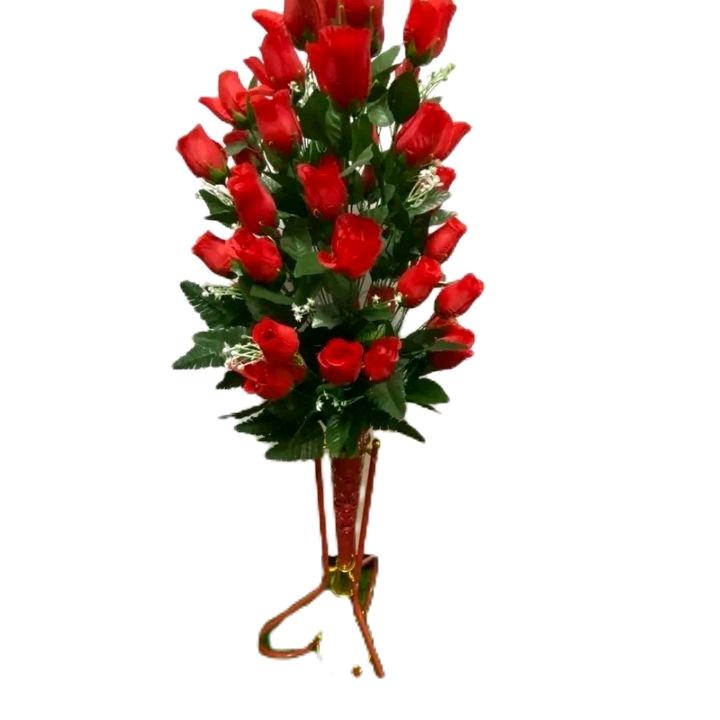 bunga artificial bunga sudut bunga mawar 48 kuntum set pot standing ...