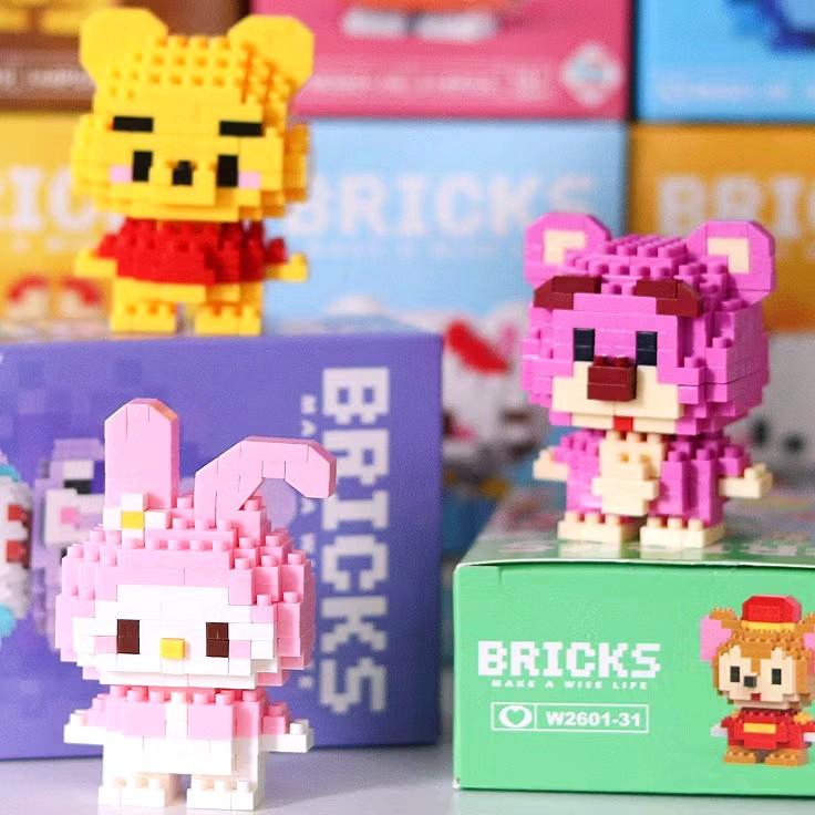 BRICKS Mainan balok BLOK Cartoon Nano BLOCK Puzzle DIY 3D Kartun ...