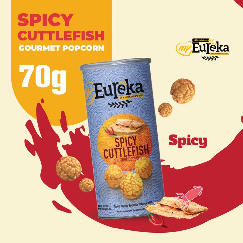 Eureka Spicy Cuttlefish Popcorn 70g Can - TikTok Shop Malaysia