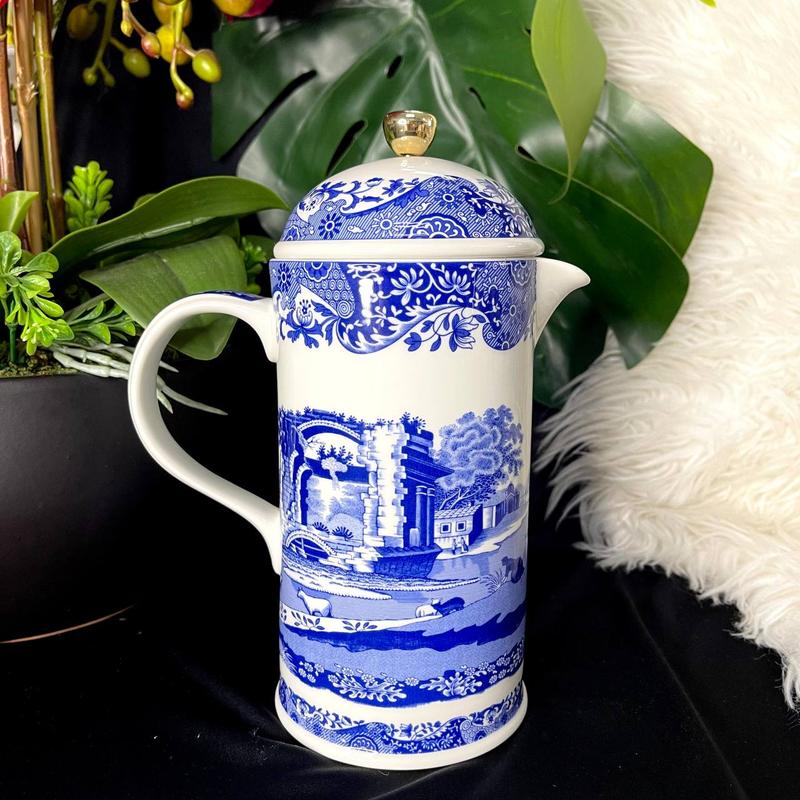 BG/Spode Blue Italian 2Q Cafetiere Coffee Pot Kitchenware - TikTok Shop ...