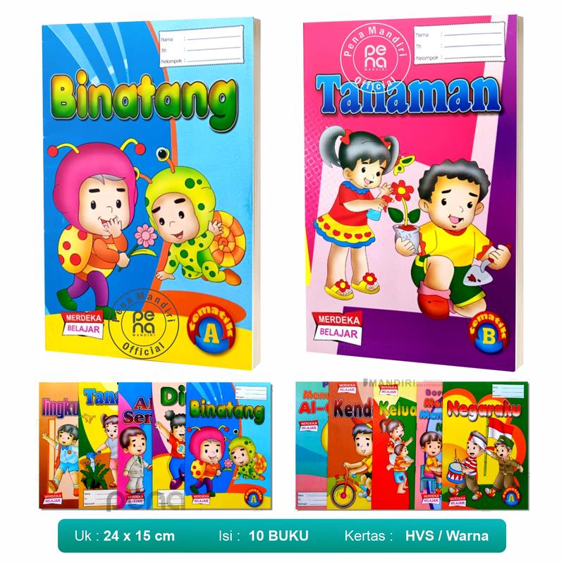 Buku Anak Paket Materi PAUD TK Isi 10 Buku - Shop | Tokopedia