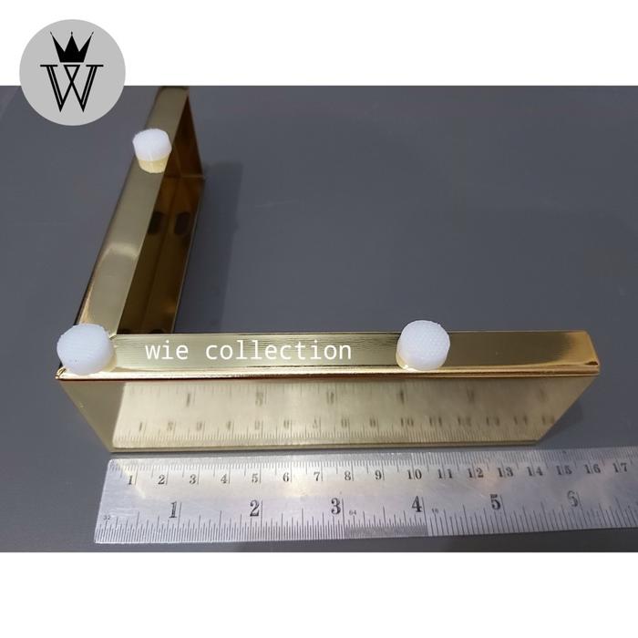 Jual 1 Pc KAKI SOFA SIKU TEBAL 5 cm EMAS / KAKI SOFA LETTER L GOLD ...
