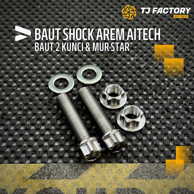 1 Set Baut Shock Arm Belakang RX King Tiger Fizr Kaze arm Aitech Bpro ...