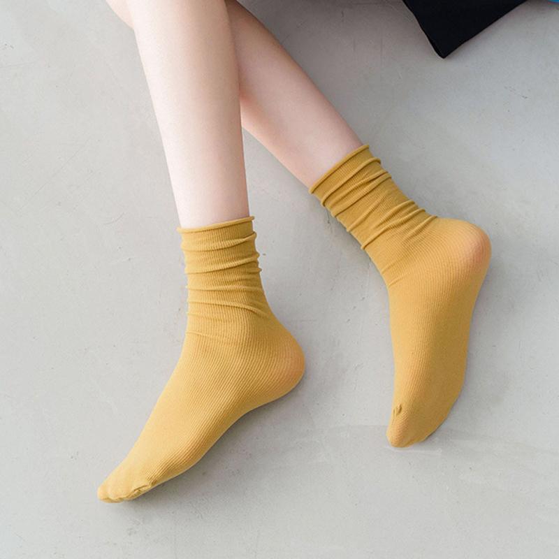 Women Ice Thin Loose Socks Calf Tube Socks Summer Purple Knee Nylon ...