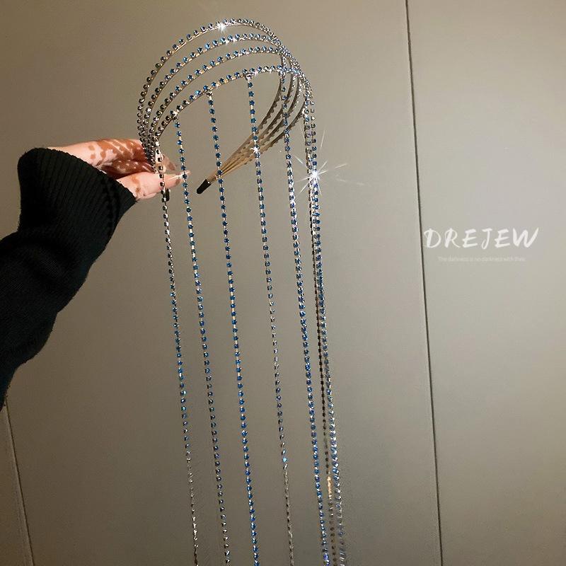 DREJEW Diamond Tassel Personality Wind Headband European and - TikTok ...