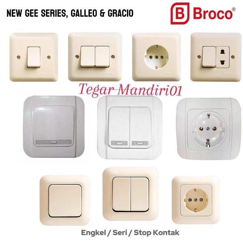 BROCO Saklar Engkel Seri & Stop Kontak IB (Tanam) Saklar NEW - Shop ...