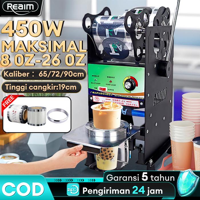 Promo REAIM Cup Sealer Mesin Press 8-26 Oz Original Mesin Cup Sealer ...