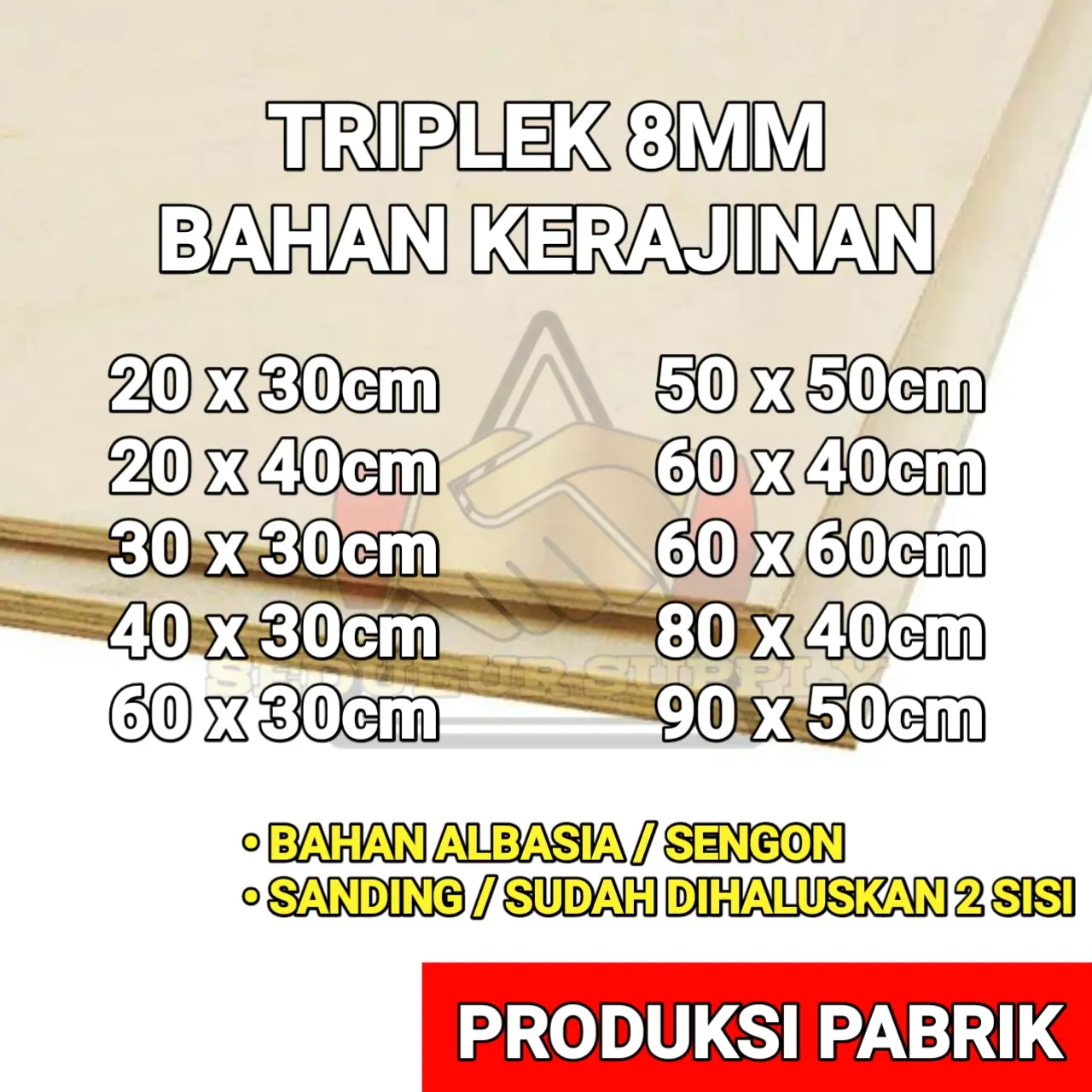 Triplek 8mm Untuk Bahan kerajinan dan miniatur ukuran lengkap - Shop ...