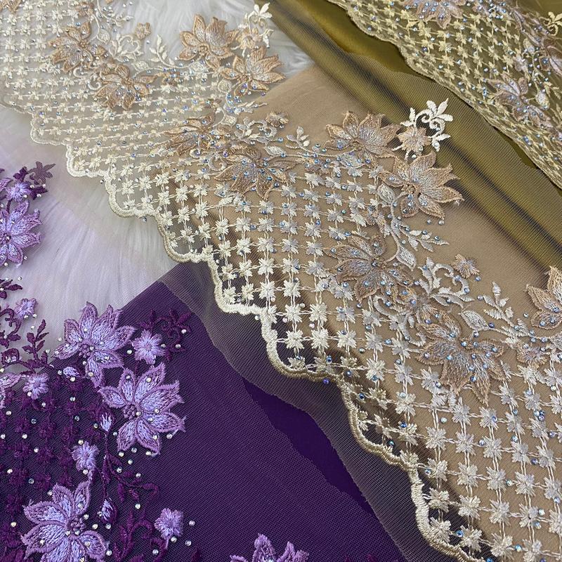 [LATEST] Border Lace Sulam Corak Bunga Saiz Medium Ada Batu - TikTok ...