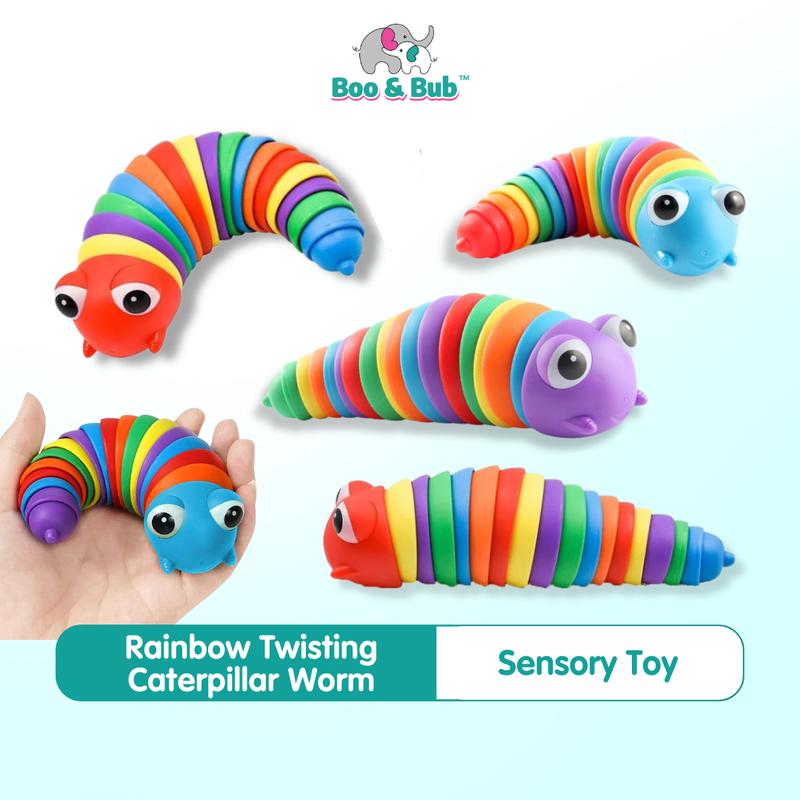 🐘Boo&Bub🐘 Sensory Baby Toys Rainbow Twisting Caterpillar Worm - TikTok ...