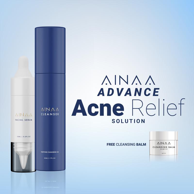 AINAA ADVANCE ACNE RELIEF SOLUTION - [AINAA SERUM + AINAA CLEANSER ...