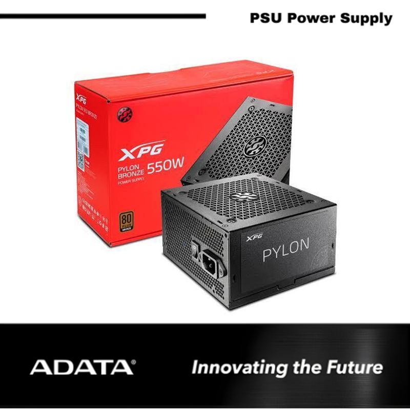POWER SUPPLY ADATA PYLON 550 - 550W 80+ BRONZE - PYLON550B-BKCEU - Shop ...