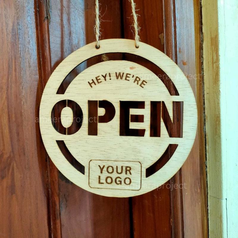 Sign Board Buka Tutup / Open Close Usaha Bisnis - Shop | Tokopedia