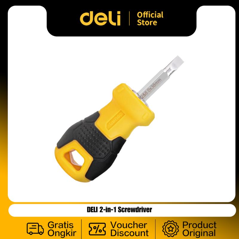 Deli Obeng Dua Sisi / 2 in 1 Screwdriver PH2x38mm DL636002 - Shop ...