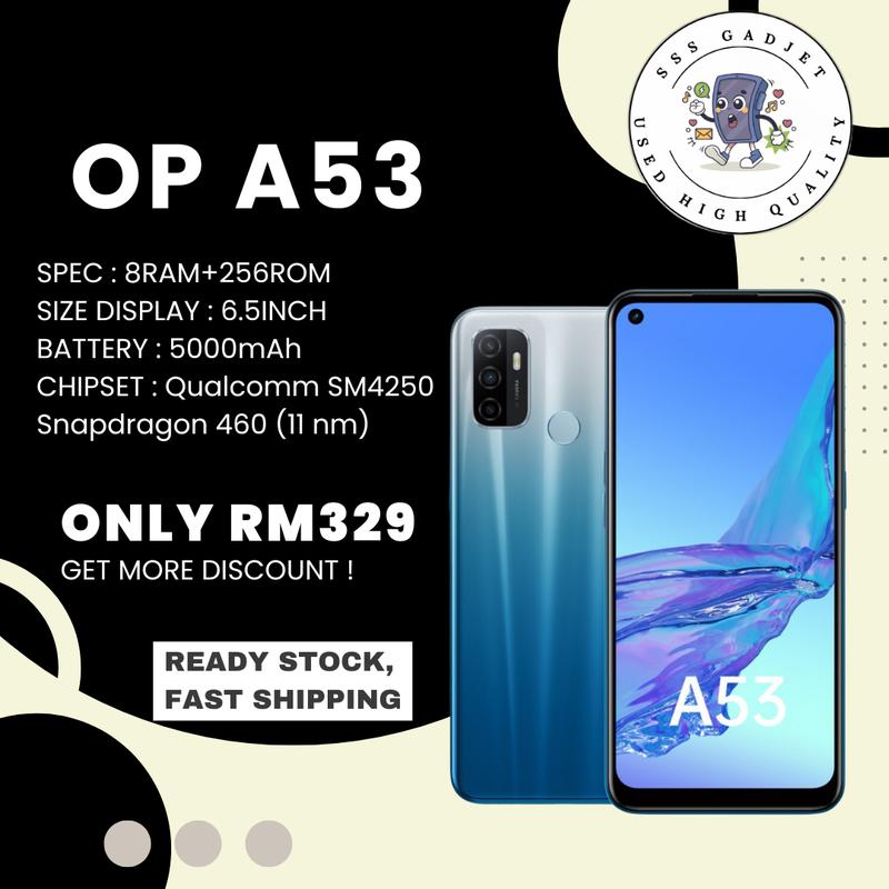 A53 | 8RAM + 256ROM | 6.5 INCH SCREEN | Qualcomm SM4250 Snapdragon ...