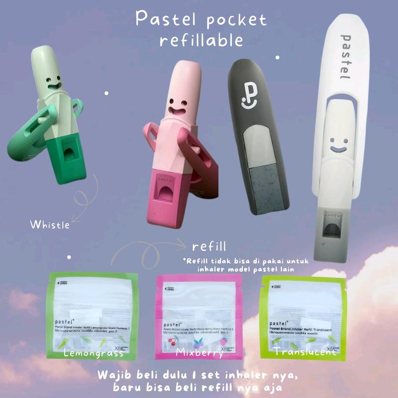 Inhaler Pastel Pocket Refillable Whistle Thailand Set - Shop | Tokopedia
