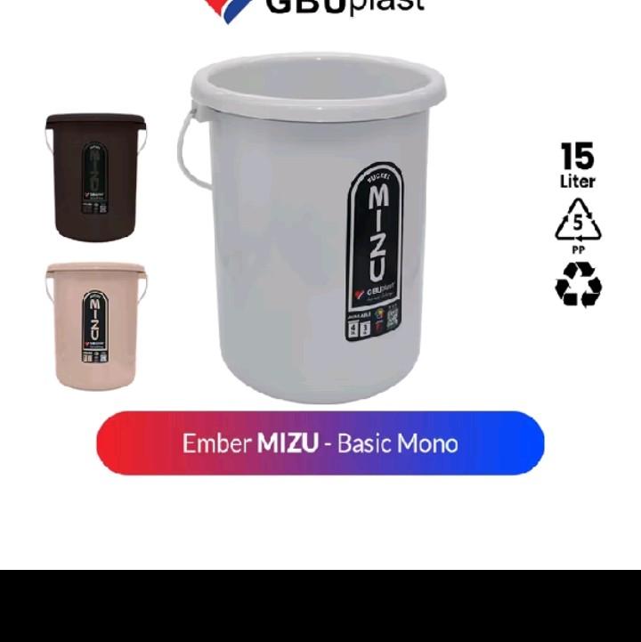 Ember tebal MIZU 4 galon / 15 liter gagang kawat besi,P lastik - Shop ...