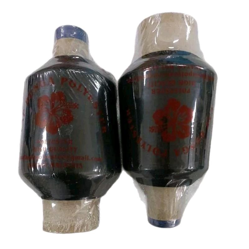 (1unit)benang polyester bunga raya 450g hitam/benang sisi/thread/benang ...