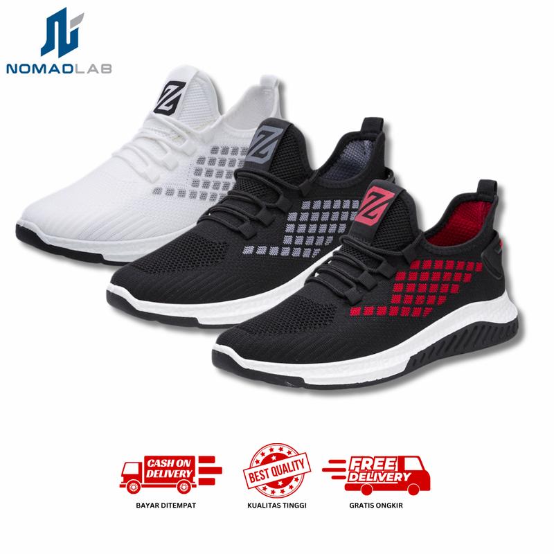 Nomad Checkers Sepatu Sneakers Fashion Hitam Putih S10 Casua - Shop ...