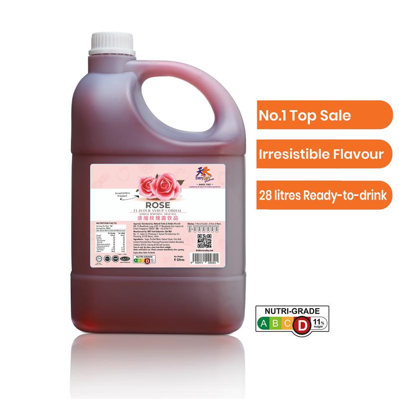 EveryDay Rose Flavour Syrup Cordial 4L - TikTok Shop Singapore