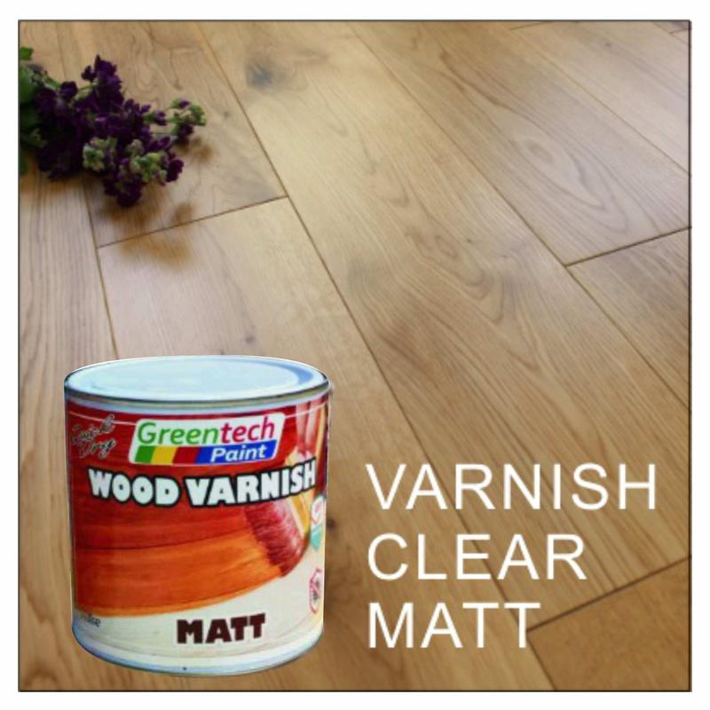 CLEAR MATT ( 1 LITER ) GREENTECH PAINT WOODSTAIN MATT FOR INTERIOR ...