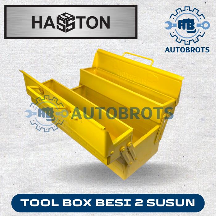 HASSTON Toolbox 2 Susun Kuning Besi 34x16x16cm / Tool box Metal - Shop ...