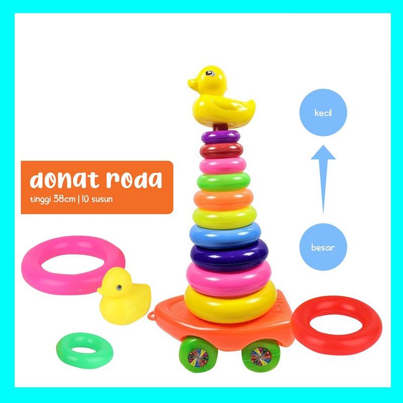Mainan Anak Ring Donat Susun Ada Roda Jumbo Plus Bebek B446 - Shop ...