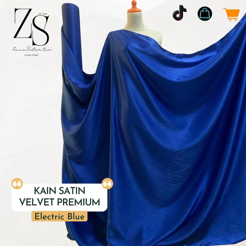 1/2 Meter Kain Satin Velvet Premium Bahan Bridesmaids Gamis Warna ...