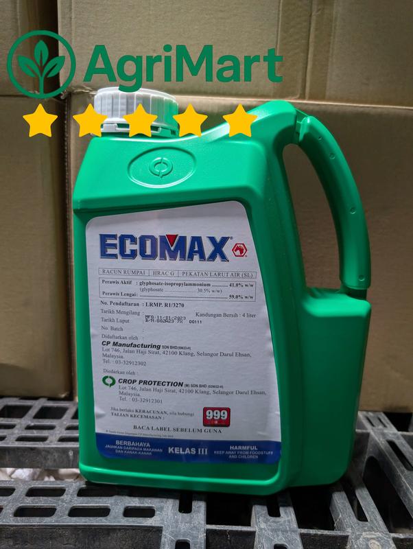 ECOMAX GLYPHOSATE 41% 4L (HERBICIDE) (RACUN LALANG) - TikTok Shop Malaysia