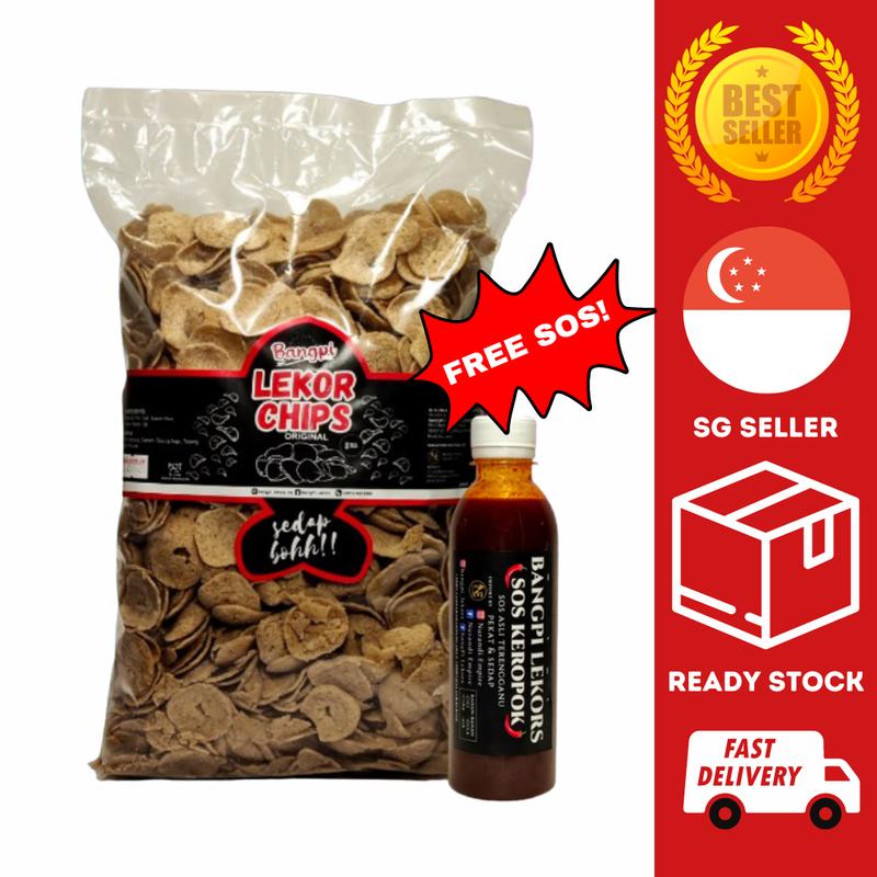 Bangpi Lekor Chips 1 KG pack + SOS - TikTok Shop Singapore