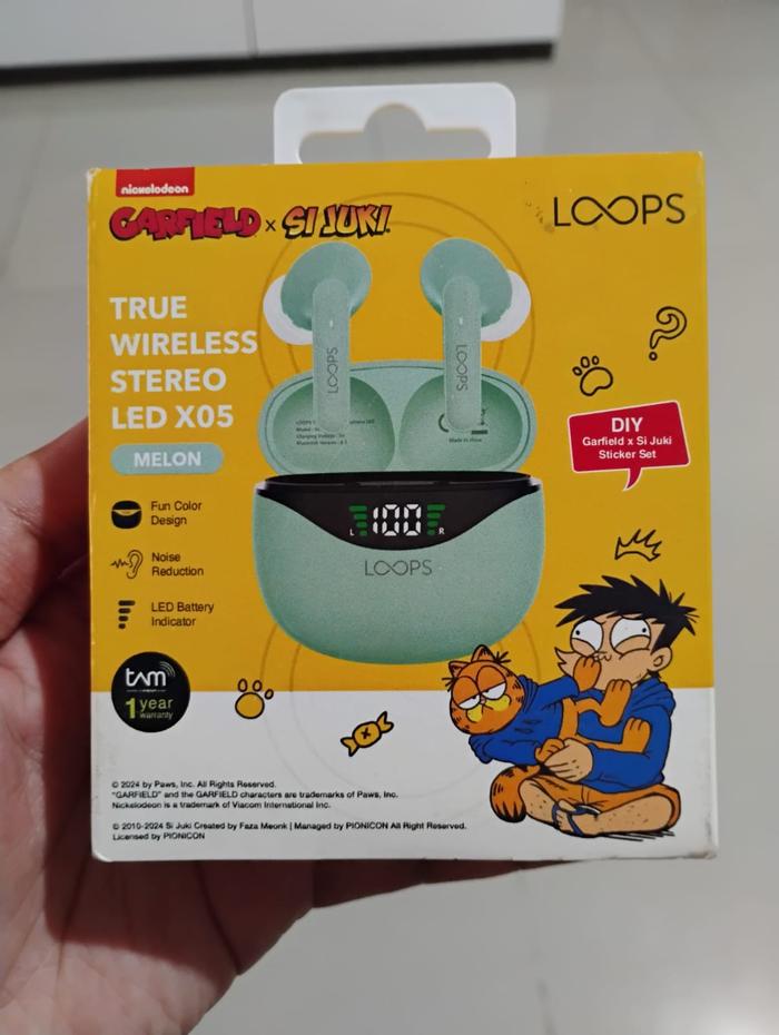 Jual TWS Loops LED X05 Garfield X Si Juki Edition - MELON - Kota Bekasi ...