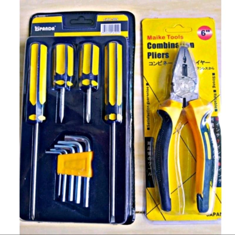 paket tang + Obeng Kunci L Set 10 Pcs - Shop | Tokopedia