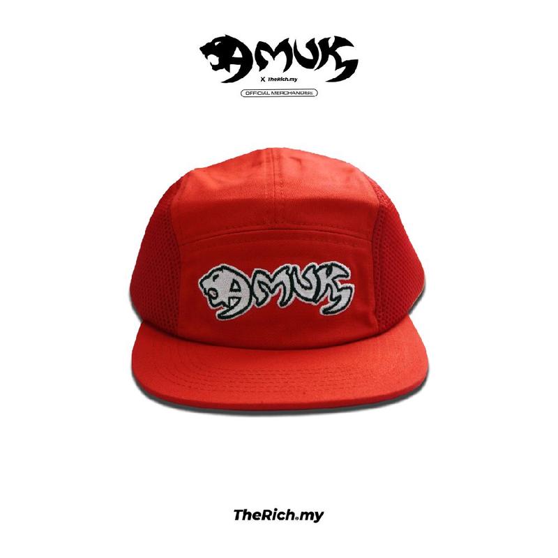 AMUK OFFICIAL 5 PANEL RAMPAGE CAP (RED) - TikTok Shop Malaysia