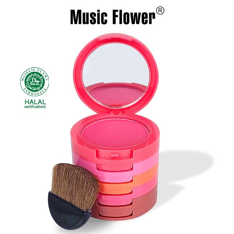 Music Flower 5 Colors Blush Repairing Long-Lasting Oil Control - TikTok ...