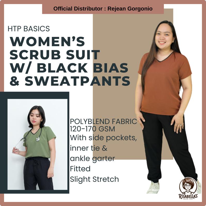HTP Basics Women's Unifit Scrub Suit with Black Bias & Black - TikTok ...