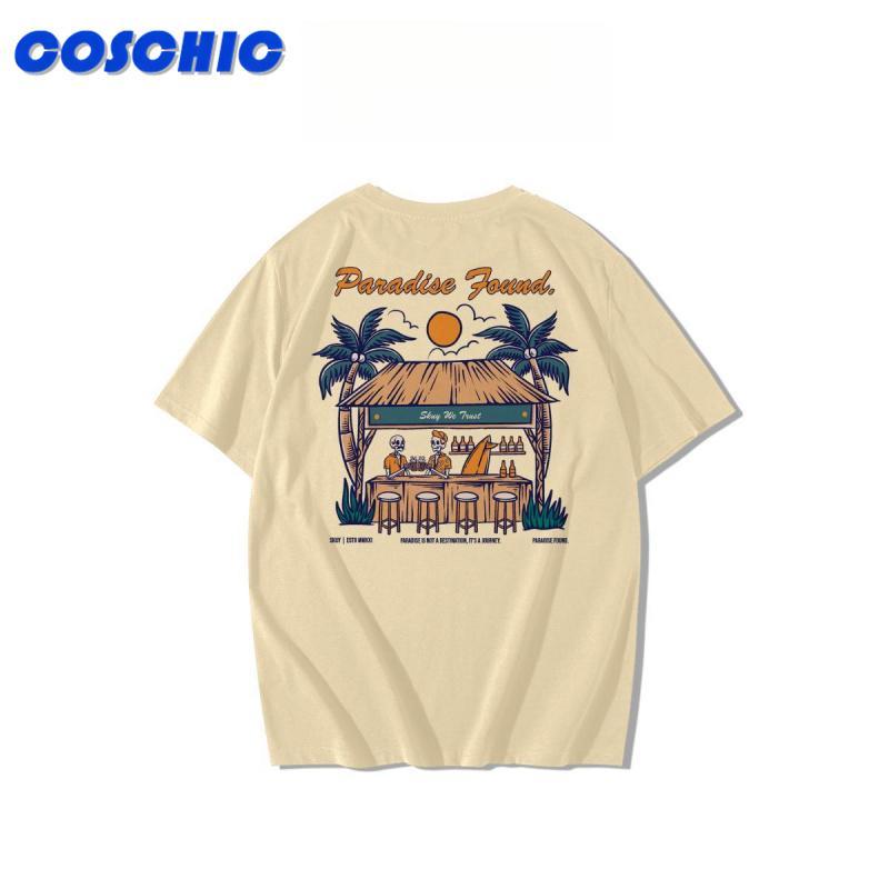 【COD】T-shirt lengan pendek musim panas lelaki dengan kapas disikat ...