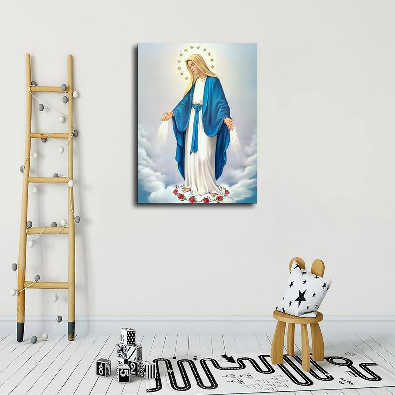 Framed Blessed Virgin Mary Poster Modern Catholic Art Print - TikTok ...