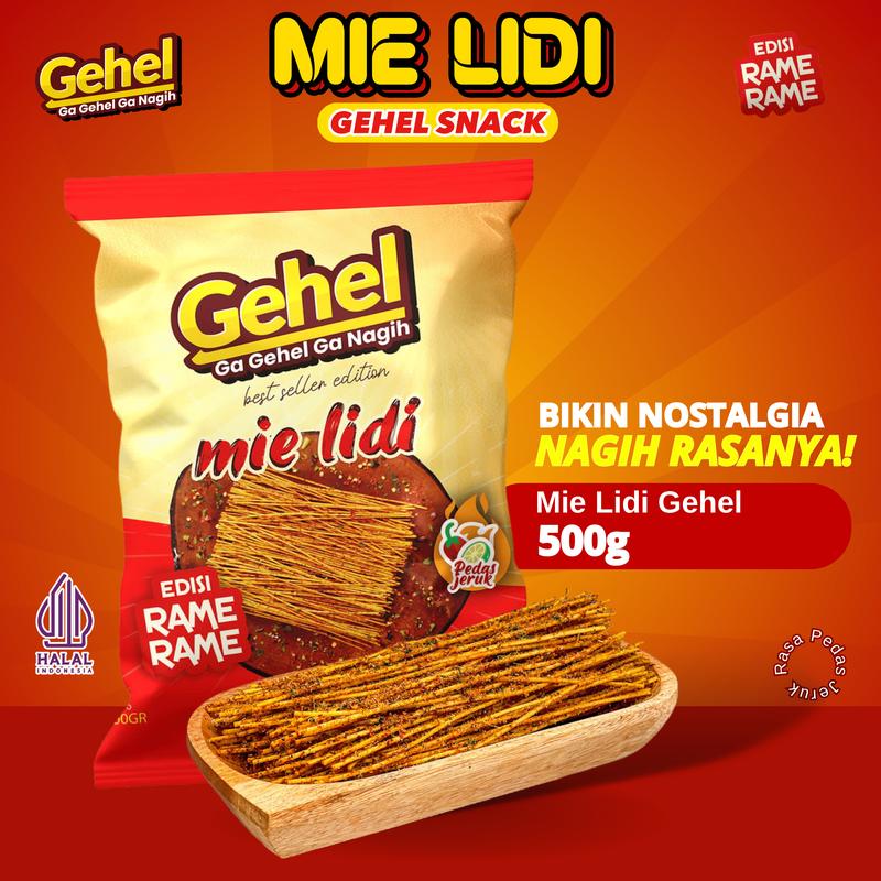 MIE LIDI Gehel 500gr - Makanan Ringan Food Noodles Goreng Instan - Shop ...