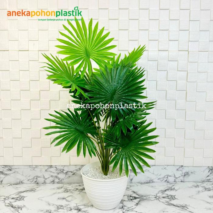 Jual Pohon Daun Palem Kipas Sadeng X18 Semi Latex Artificial Pot Tawon ...