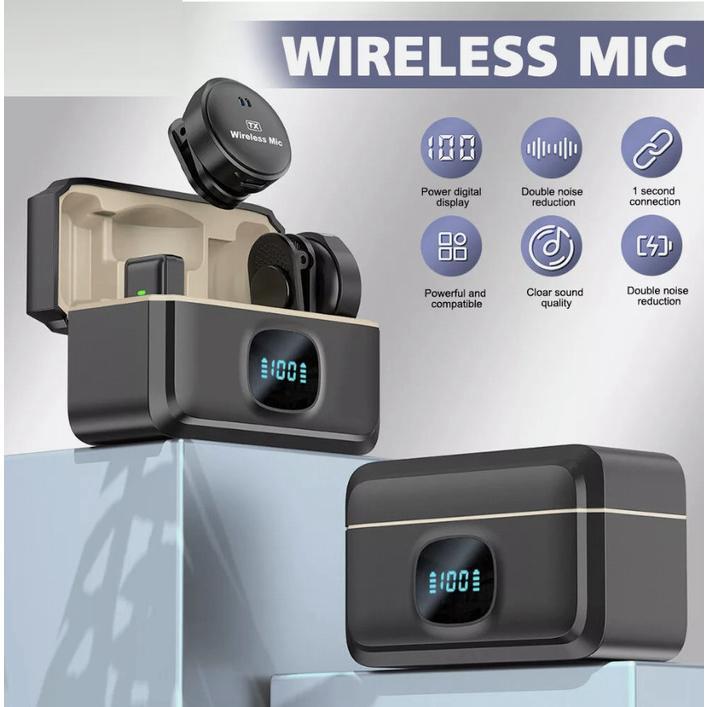 Smartcom Q8/A30 Wireless Clip on Mic Microphone Dual Mikrofo - Shop ...