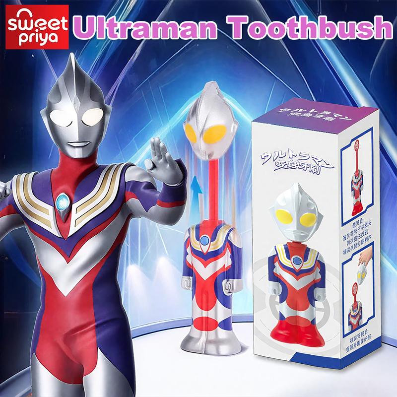 Retractable Ultraman-themed Children's Toothbrush, with Ultra-fine ...
