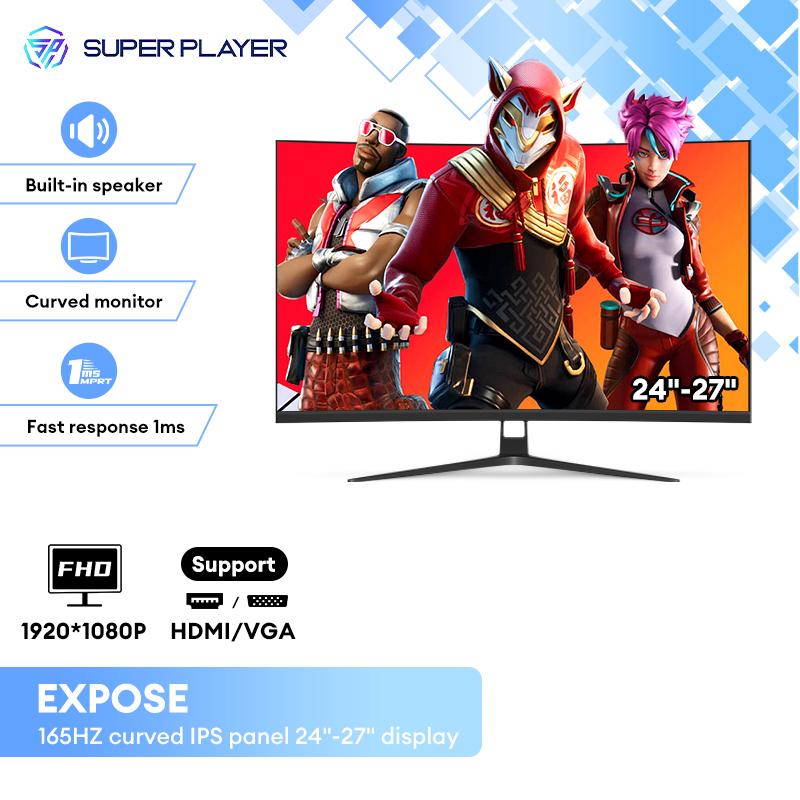 【EXPOSE】Monitor Curved 24/27 inch PC Gaming 24 Inch 75/100/165Hz ...
