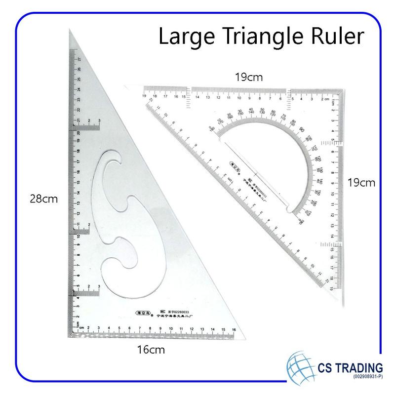Giant Set Square (2 PCS/PKT) Triangle Ruler: 28cm & 16cm 30/60 - TikTok ...