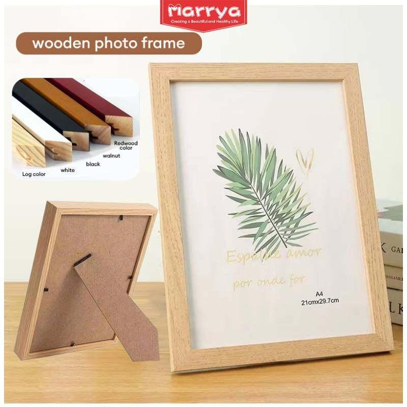 A4 Wooden Photo Frame Simplicity Wall Decoration Frame Stand - TikTok ...