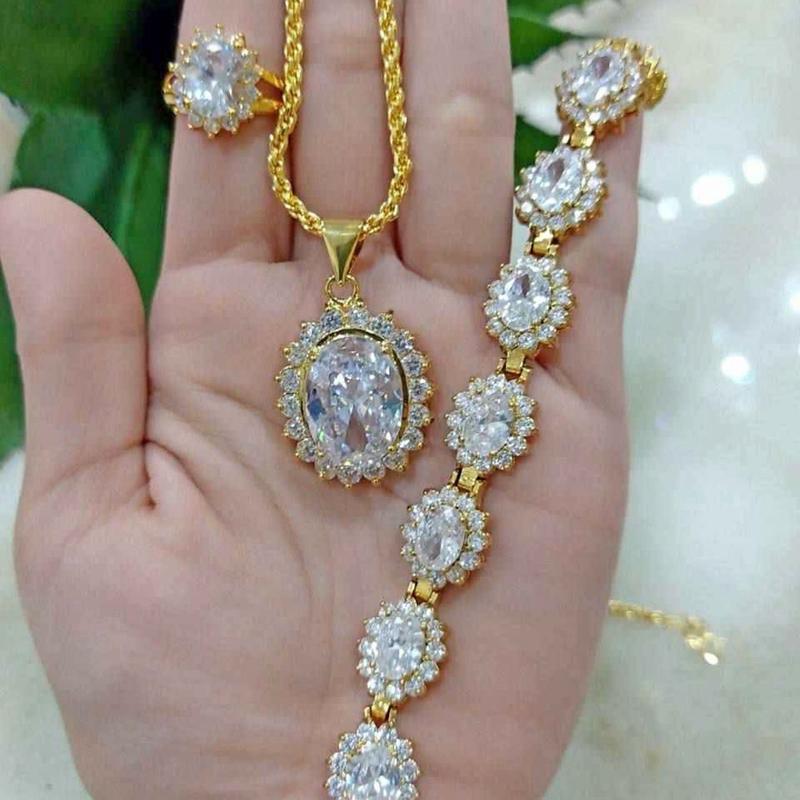 Emas suasa batu 18k Rantai tagan Rantai cincin - TikTok Shop Malaysia