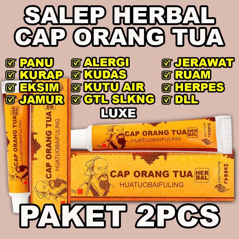 Promo 2 Pcs Salep Kuning Cap Orang Tua Untuk Eksim Kurap Jamur Salep ...