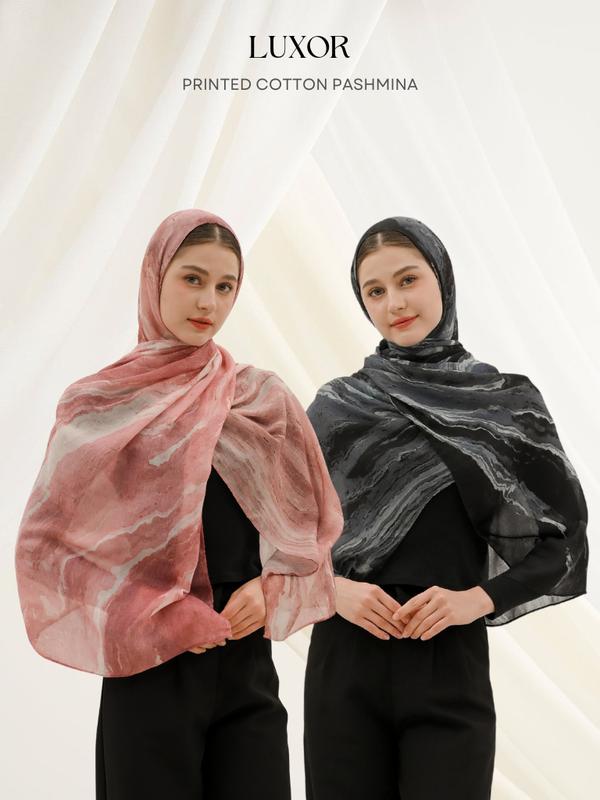 LUXOR Printed Cotton Modal Pashmina - Shop | Tokopedia