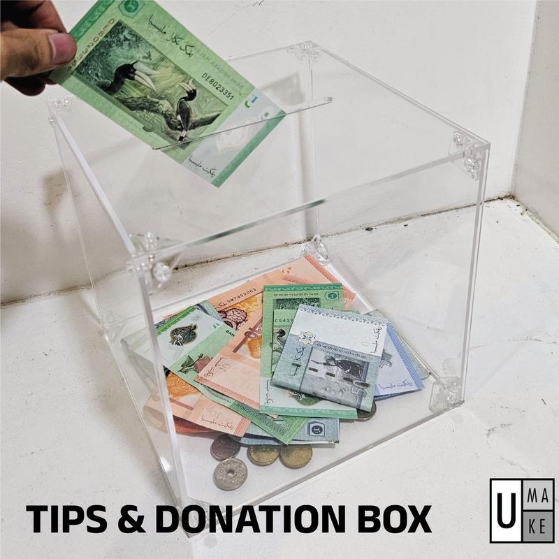 (2024 Upgrade) Tabung Derma / Tabung Duit / Acrylic Donation Box ...